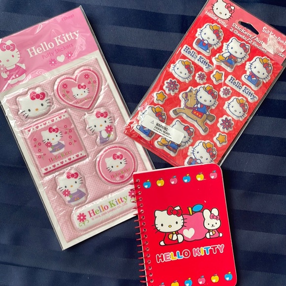 Sanrio | Other | Sanrio Hello Kitty Puffy Sticker And Notebook Set ...